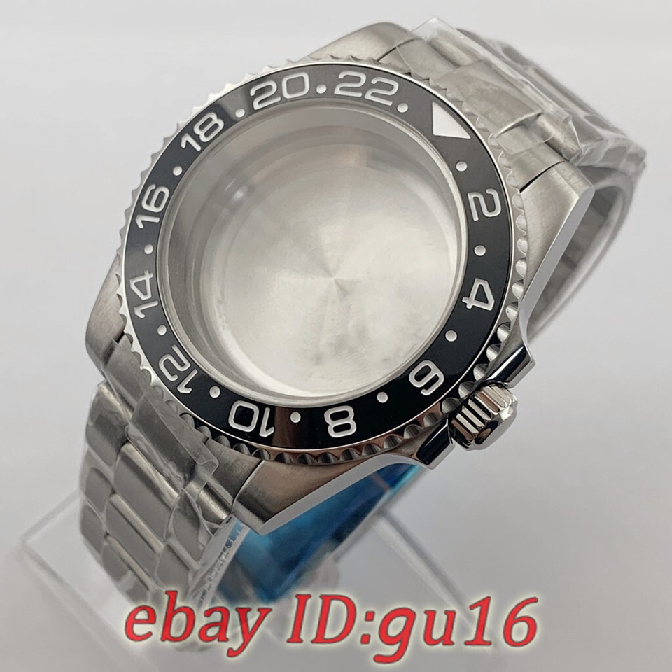 40mm White Ceramic bezel Watch Case Fit NH34 NH35 ETA 2824/2836 Miyota ...