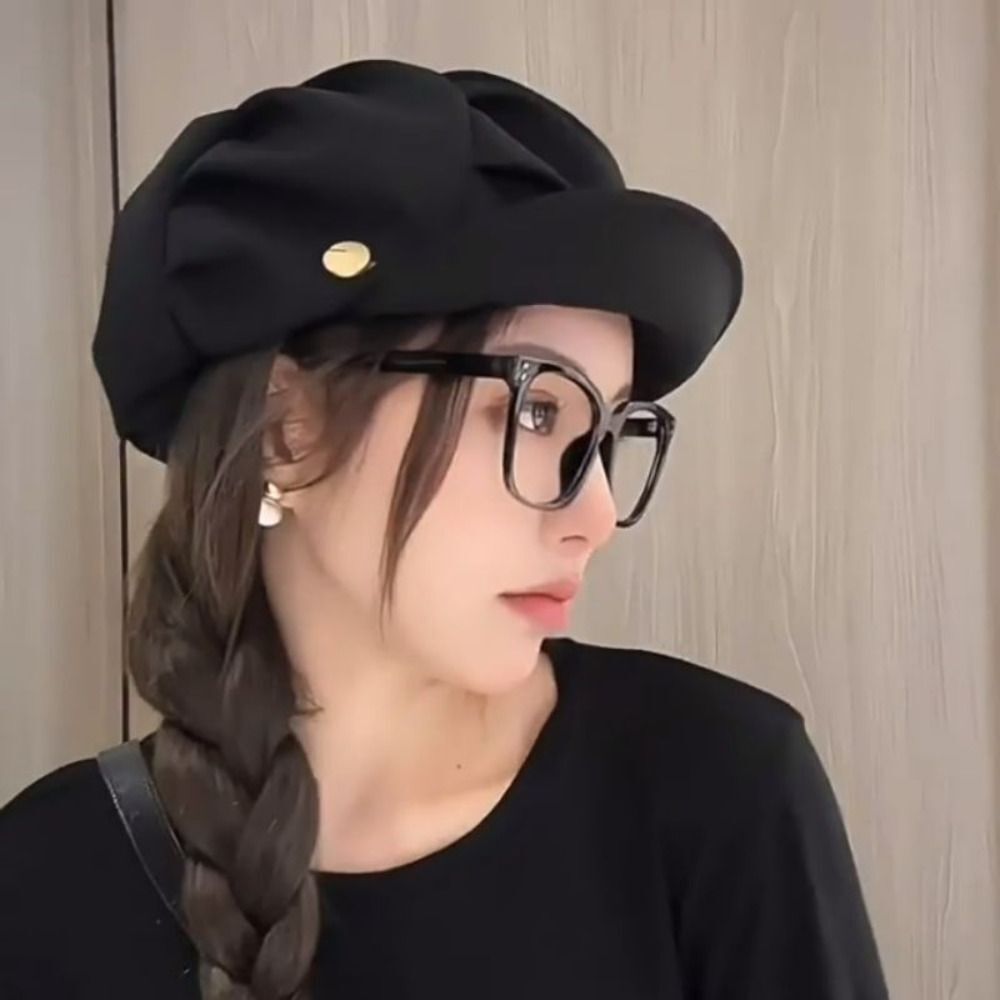 Breathable Octagonal Hat Layered Pleated Berets Fashion Newsboy Hats ...