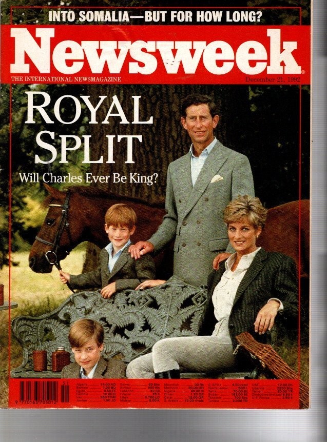 NEWSWEEK MAGAZINE DEC 1992--Royal Split--FREE SHIPPING | eBay UK