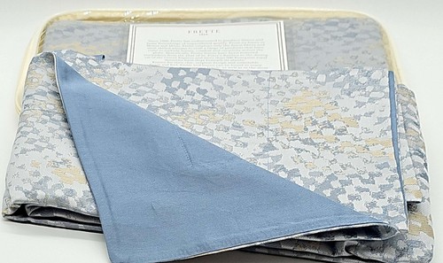 Frette Vimini EURO pillow shams 100% cotton dark azure / Grey set of ...