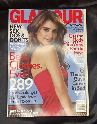 PENELOPE CRUZ September 2008 GLAMOUR Magazine Back Issue Women’s Mag | eBay
