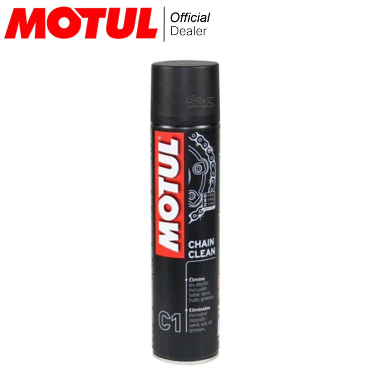 KIT PULIZIA LUBRIFICAZIONE GRASSO CATENA MOTO MOTUL CHAIN LUBE ROAD ...