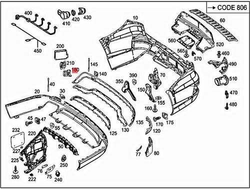 Genuine Mercedes-Benz Object Sensor Bracket 1668840215 OEM for sale ...