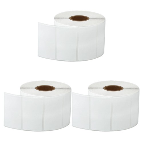 3Rolls 1000 Labels 2.25x1.25 Direct Thermal for Zebra LP 2824 2844 ...