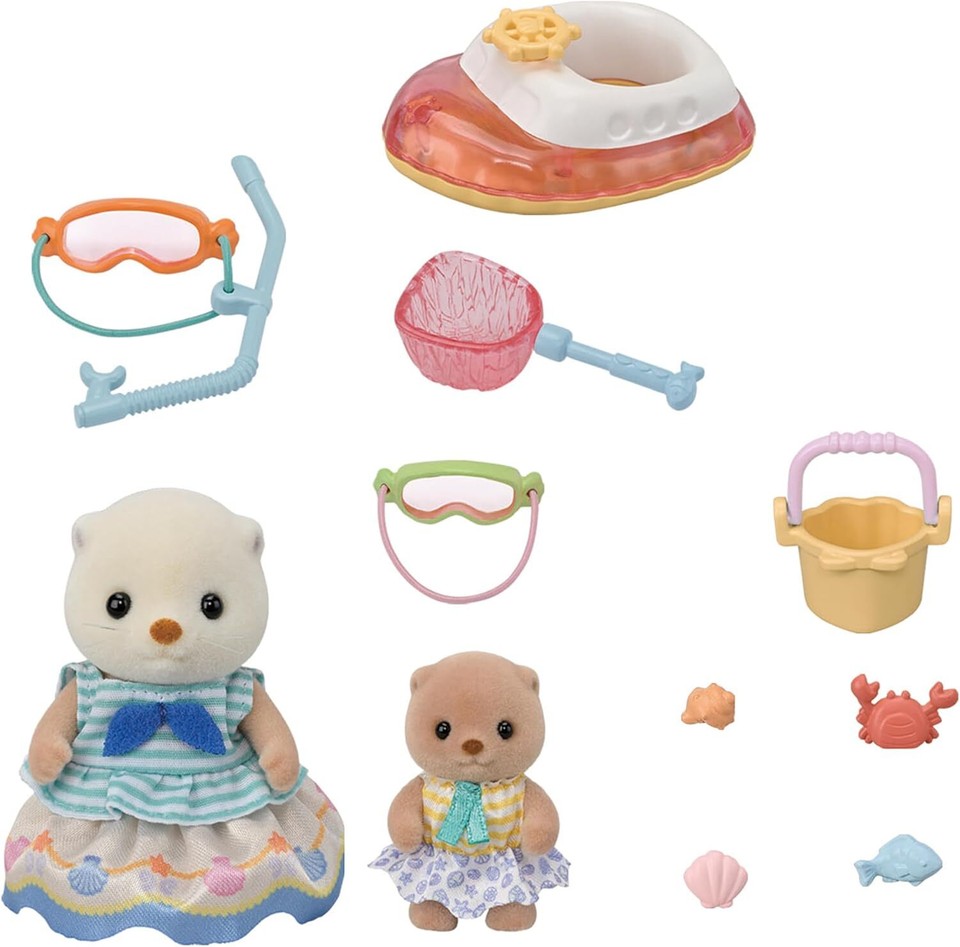 Calico Critters Sylvanian Families Doll Furniture Set Playing in the ...