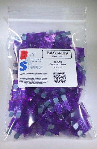 100 Pack ATC 35 Amp Standard Blade Style Fuse 35A Automotive Car Truck ...