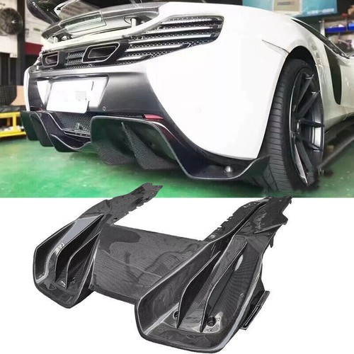 FITS FOR MCLAREN MP4-12C 650S CARBON FIBER REAR BUMPER LIP DIFFUSER ...