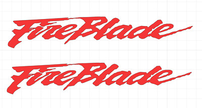Honda Fireblade CBR logo Red Vinyl Motorcycle Sticker x 2 | eBay