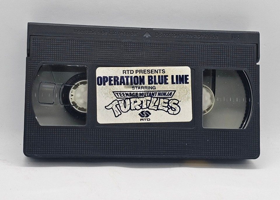 TEENAGE MUTANT NINJA TURTLES OPERATION BLUE LINE VHS TAPE RARE 1990 ...