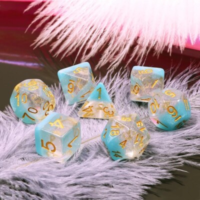 Frostbite Dice Set | Polyhedral dice set of 7 | DnD D&D Dice Set for ...