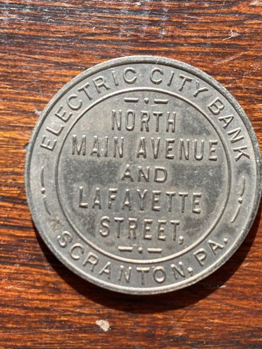 Vintage Token Coin Electric City Bank Scranton Pa Savings Account | eBay