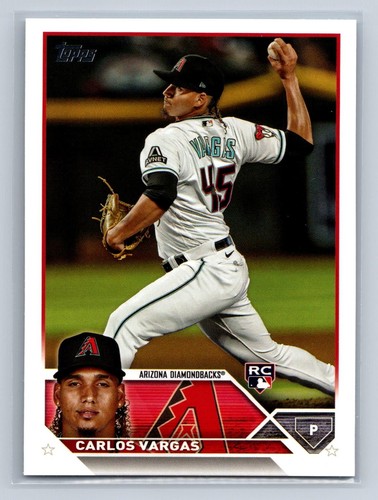 Carlos Vargas 2023 Topps Update RC Arizona Diamondbacks #US67 | eBay