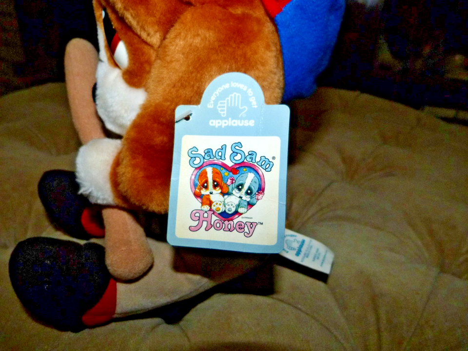 Vintage Sad Sam Plush Baseball Puppy Dog w/ Tags Stuffed Animal Toy | eBay