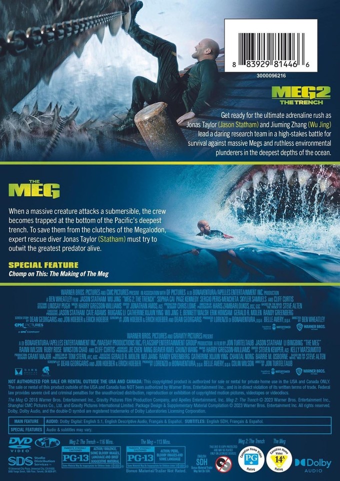 The Meg 2-Film Collection (DVD) | eBay