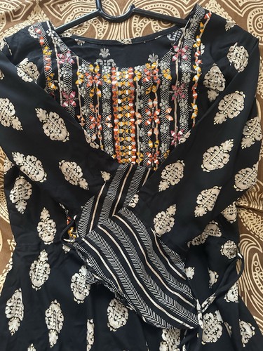 Beautiful Anarkali Frock With Gorgeous Mirror Work Small Size | eBay