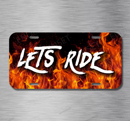 Lets Ride Outlaw Hotride Street Racer Lowered Drift License Plate Front ...