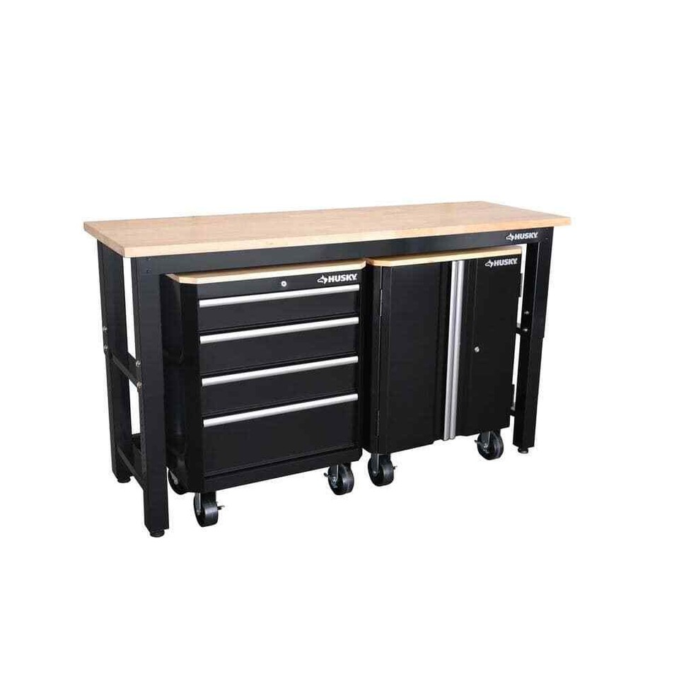 Husky 5 in. Caster Kit for Ready-to-Assemble Steel Garage Base Cabinets ...