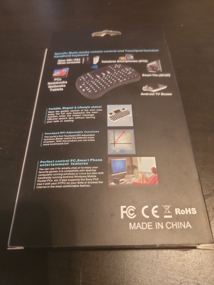 2.4GHz Mini Wireless Keyboard Remote Control Mouse Mice Touchpad for ...