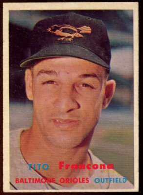 1957 Topps #184 Tito Francona NM RC Rookie Orioles 73167 | eBay