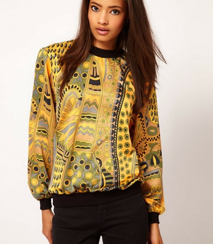 Asos Woven Baroque Print Sweat Top | eBay