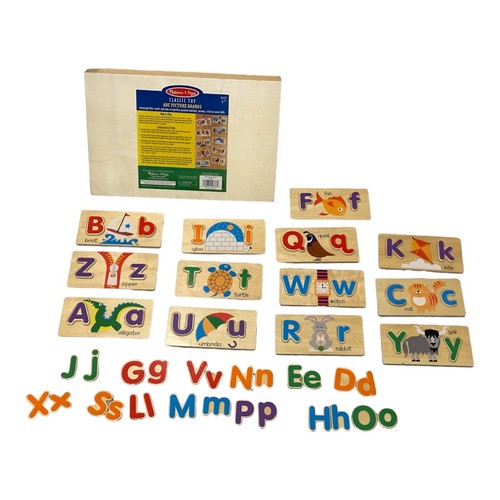 ABC Picture Boards - Educational Toy With 13 Double-Sided Wooden Boards ...