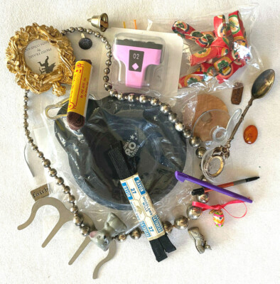 Junk Drawer Lot-Random Cool Stuff Vtg Figurine Necklace Spoon Needle ...