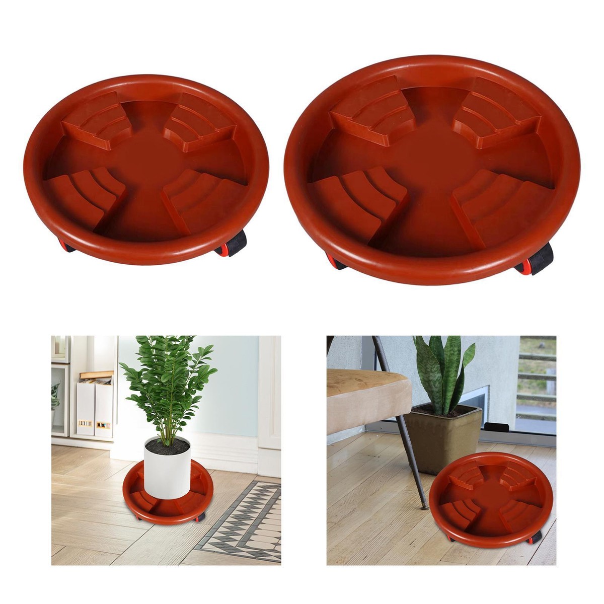 Wheeled Plant Pot Stands Heavy Duty Plant Stand With Wheels, 20 Inch