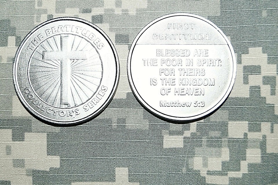 Challenge Coin The Beatitudes Collectors Series Matthew 5:3 Pewter ...