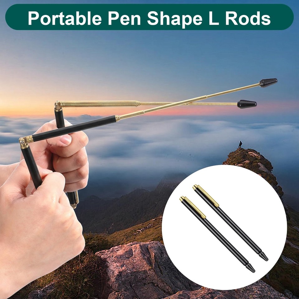 2Pcs Dowsing Rods, Retractable Stainless Steel Divining Rods | eBay
