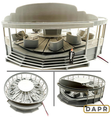 DAPR - OO Gauge Model Kit - Motorised Fairground Waltzer Ride (with LED ...
