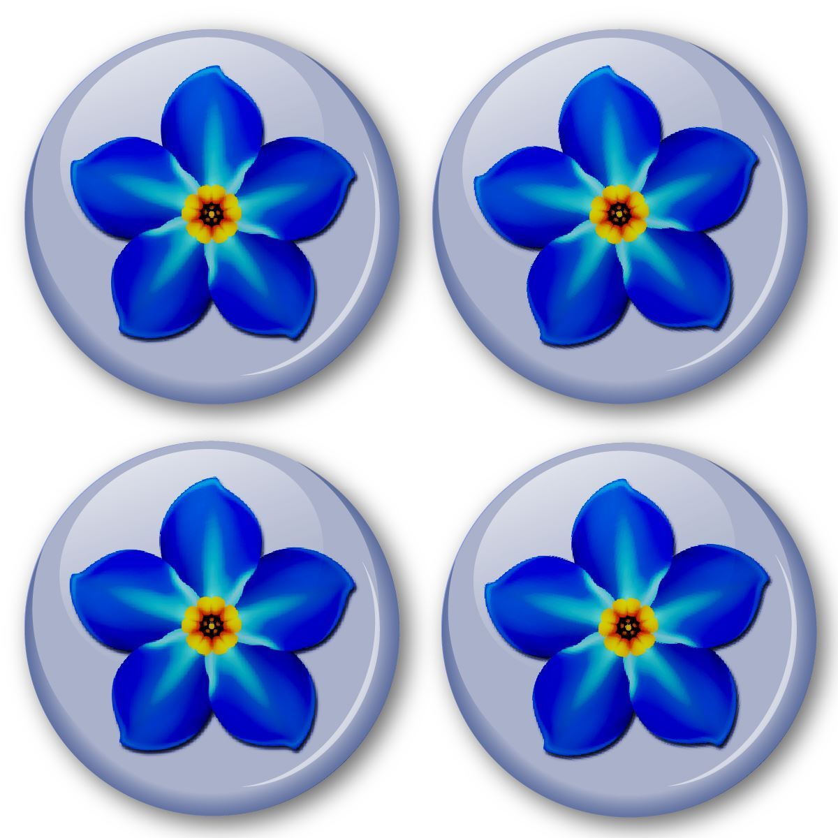 Forget Me Not Alzheimer's Dementia Awareness Badge 38mm (20 Pin Badges ...
