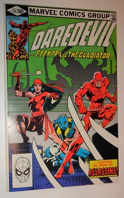 DAREDEVIL #174 FRANK MILLER ELEKTRA GLADIATOR 1ST APP "THE HAND" NICE ...