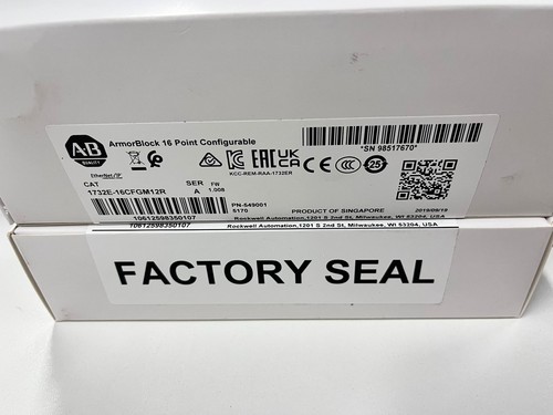New Allen Bradley 1732E-16CFGM12R /A ArmorBlock I/O Module (Genuine ...