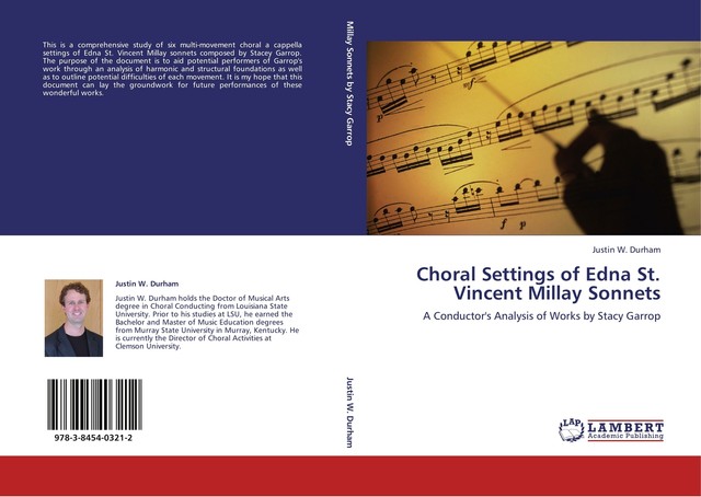 Choral Settings of Edna St. Vincent Millay Sonnets von Justin W. Durham ...