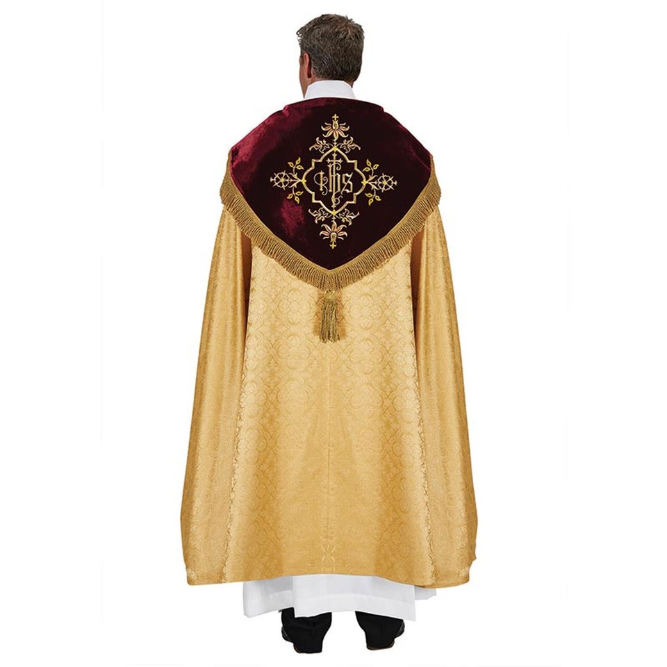 Church Clergy Vestments Catholic Priest Chasuble Cope 54 Inch Burgundy ...