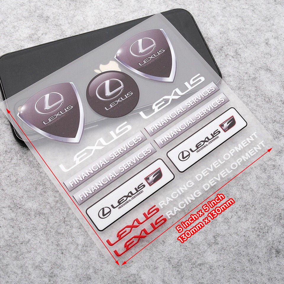 For Lexus F-Sport Racing Car Logo Sticker Vinyl 3D Decal Stripes Decor ...