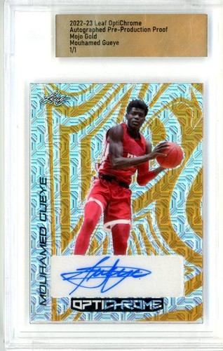 2022 Leaf OptiChrome Proof Mojo Gold Mouhamed Gueye 1/1 Auto RC | eBay