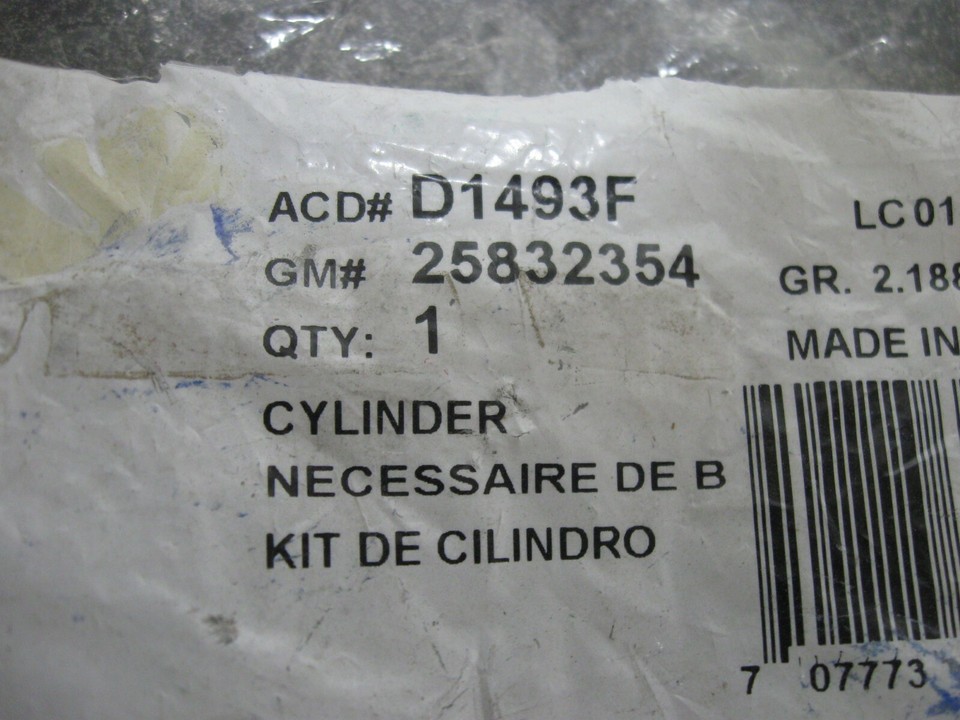 NEW GENUINE ACDELCO GM IGNITION LOCK CYLINDER (PN 25832354) (D1493F) | eBay