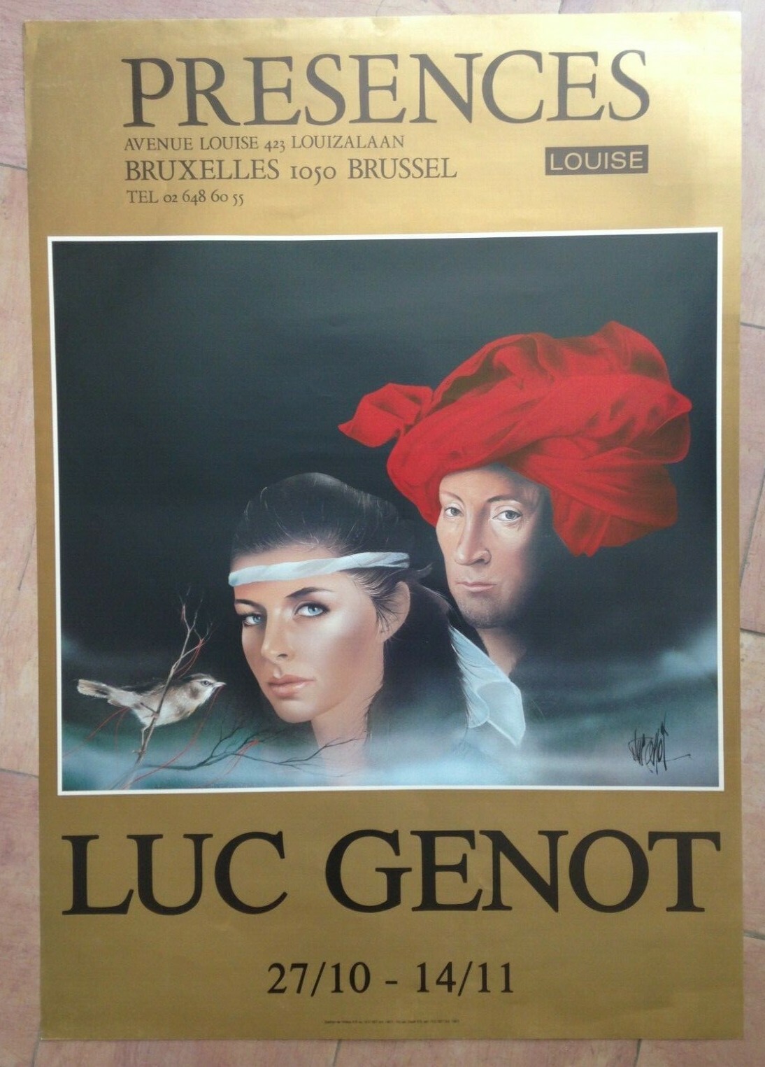 LUC GENOT non daté (c 1980) AFFICHE ORIGINALE EXPOSITION BRUXELLES | eBay
