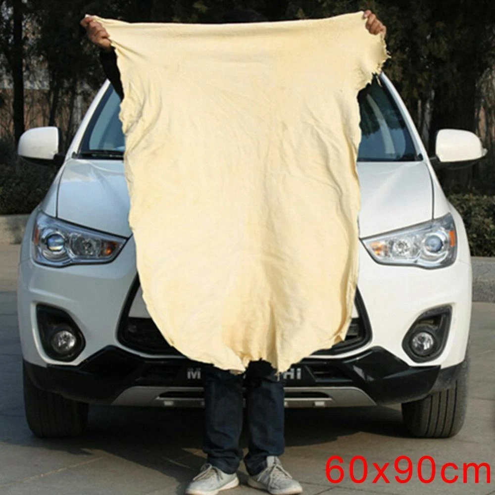 Natural Chamois Leather Car Cleaning Cloth Washing Absorbent Drying ...