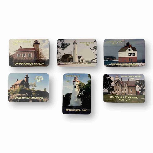 c.1990 Great Lakes Lighthouse Magnets Bill Penrose Original Photography ...