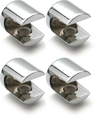 Glass Shelf Support Bracket Brackets - Polished Chrome For 5 mm Thick ...