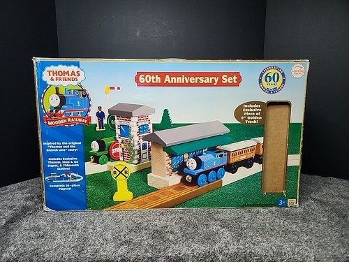 Thomas & Friends 60th ANNIVERSARY SET Wooden Railway Exclusive Gold ...