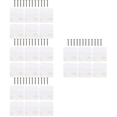 4 Pieces Nail-free Adjustable Curtain Rod Holders Adhesive Bracket Rods ...