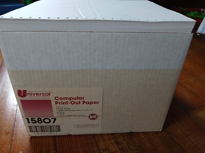 Continuous Fan-Fold Dot Matrix Tractor feed Printer Paper Sheets 9.5"× ...