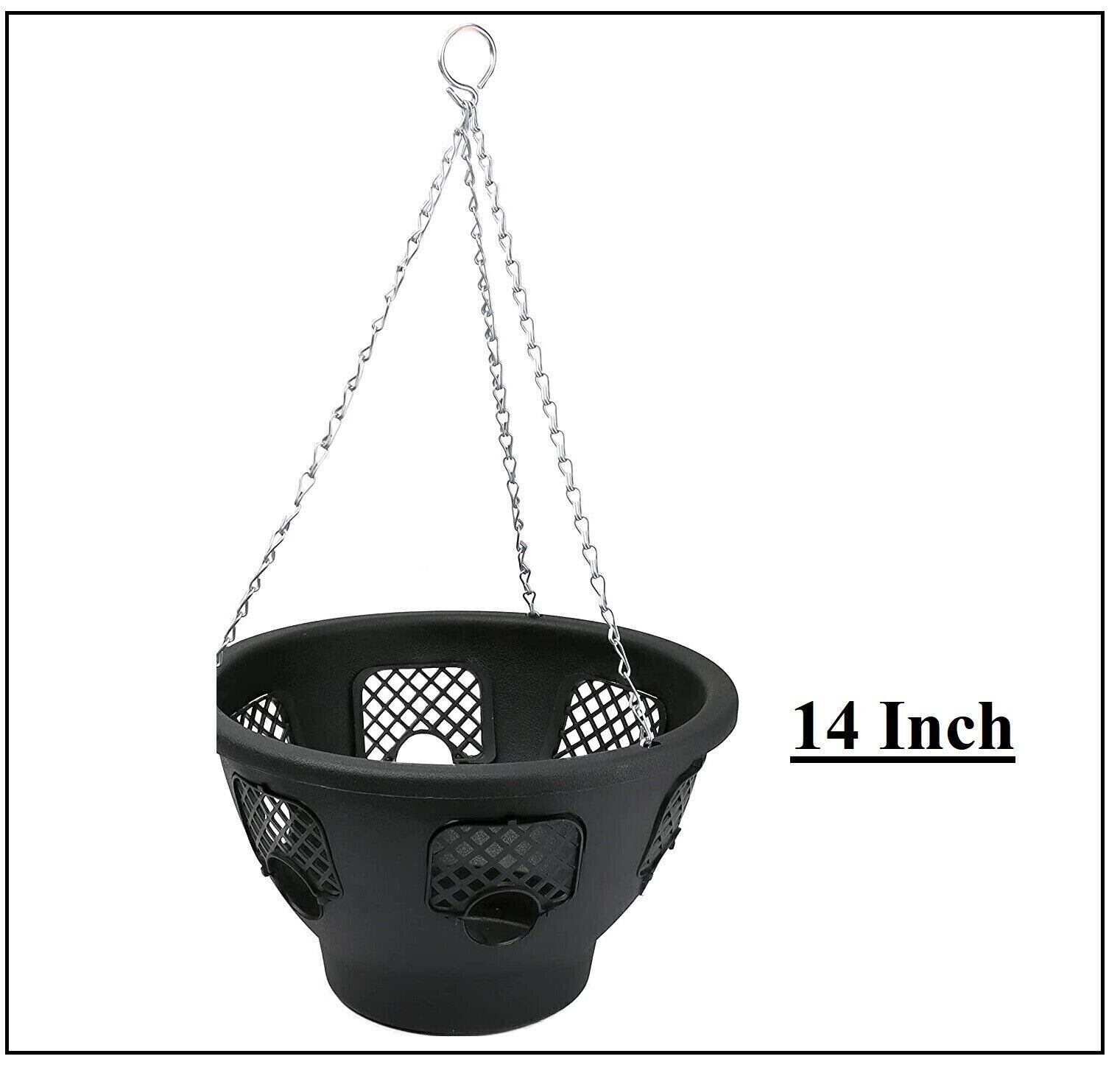 DIVCHI 14 Inch Hanging Basket Indoor Outdoor Balcony Patio | eBay UK