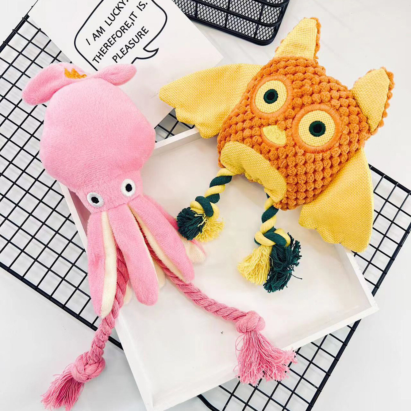 Toy Plush Pet Cat and Dog Corn Kernel Plush Sound Toy Resistant Bite ...