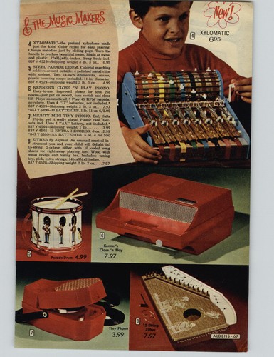 1970 PAPER AD GE Show'N Tell Zither Kenner Play Show Xylomatic Close 'N ...