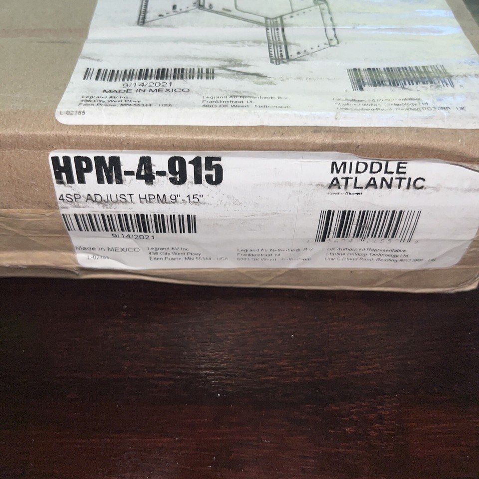 Middle Atlantic HPM-4-915 4-Space (7") Hinged Panel Wall Mount - NEW | eBay