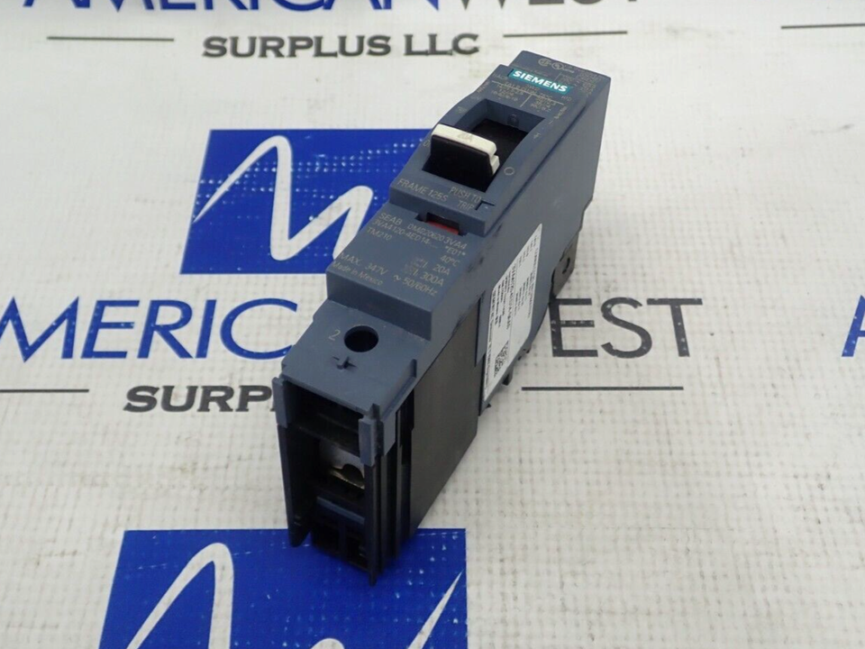 New Siemens 3VA4120-4ED14-0AA0 Single Pole 20A 347 Volt Bolt On Circuit ...